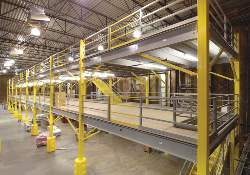 Steel Mezzanines and Work Platforms for Warehouse Storage Facilities