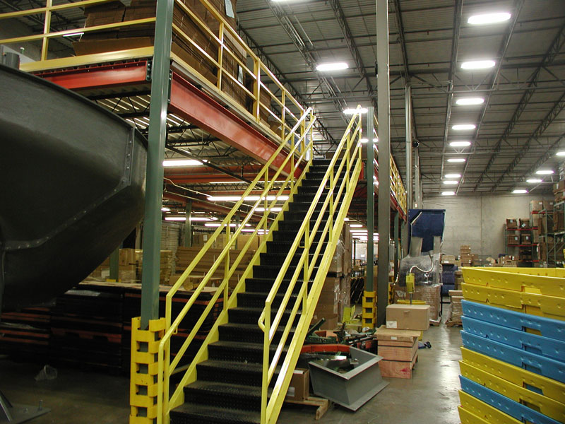 Steel Mezzanines and Work Platforms for Warehouse Storage Facilities